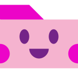 Pink Cute Folder icon in Tiny Color Style