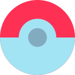Pokeball icon in Tiny Color Style