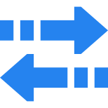 Sorting Arrows Horizontal icon in Tiny Color Style