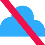 Unavailable Cloud icon in Tiny Color Style