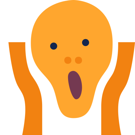 Edvard Munch icon in Tiny Color Style