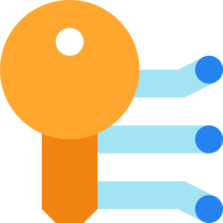 Grand Master Key icon in Tiny Color Style