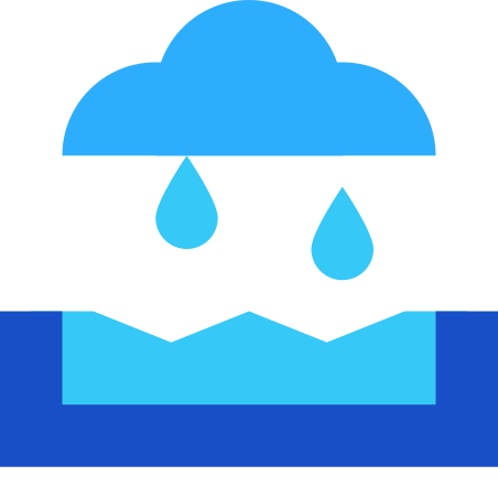 Rainwater Catchment icon in Tiny Color Style