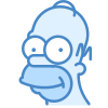 Homer Simpson icon in Blue UI Style