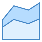 Area Chart icon in Blue UI Style
