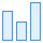 Bar Chart icon in Blue UI Style