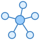 Mind Map icon in Blue UI Style