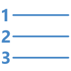 Numbered List icon in Blue UI Style
