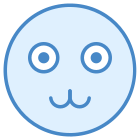 Uwu Emoji Icon im Blue UI Stil