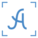 Handwritten OCR icon in Blue UI Style