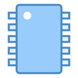 Integrated Circuit icon in Blue UI Style