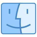 Mac Logo icon in Blue UI Style