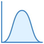 Normal Distribution Histogram icon in Blue UI Style