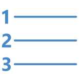 Numbered List icon in Blue UI Style