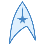 Star Trek Symbol icon in Blue UI Style