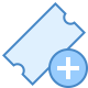 New Ticket icon in Cute Outline Style