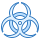 Biohazard icon in Ice Cream Style