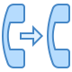 Call Transfer icon in Cute Outline Style