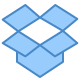 Dropbox icon in Cute Outline Style