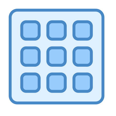 Data Grid icon in Blue UI Style