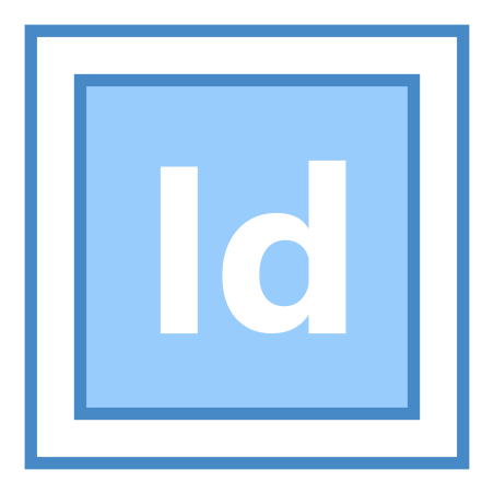 Icône Adobe Indesign dans le style Blue UI
