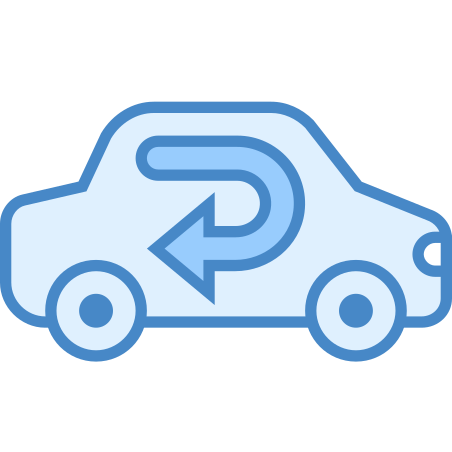 Air Recirculation icon in Blue UI Style