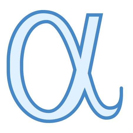 Alpha icon in Blue UI Style