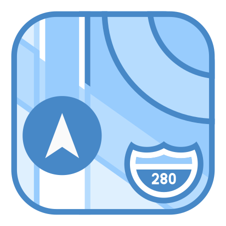 Maps icon in Blue UI Style