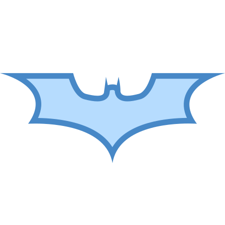Batman Logo icon in Blue UI Style