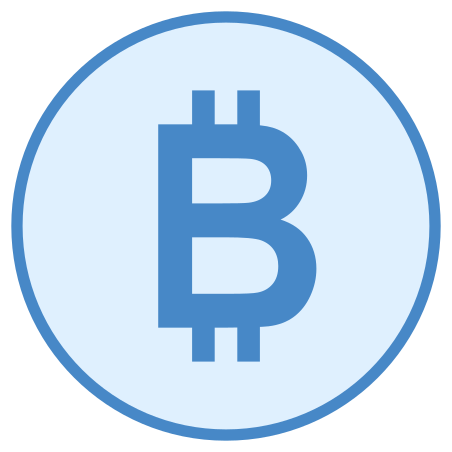 Bitcoin icon in Blue UI Style