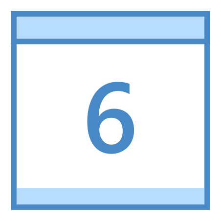 Calendar 6 icon in Blue UI Style