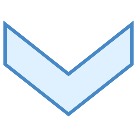 Chevron Down icon in Blue UI Style