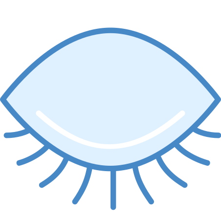 Closed Eye icon in Blue UI Style