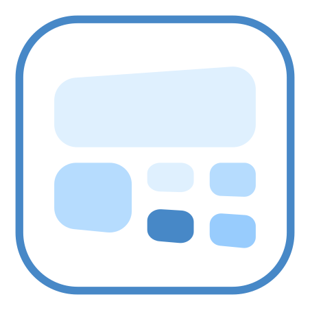 Color Widgets icon in Blue UI Style