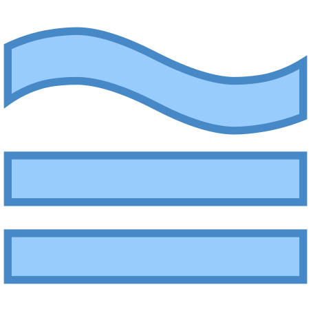 Congruent Symbol icon in Blue UI Style