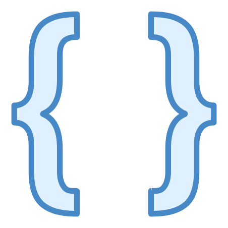 Curly Brackets icon in Blue UI Style