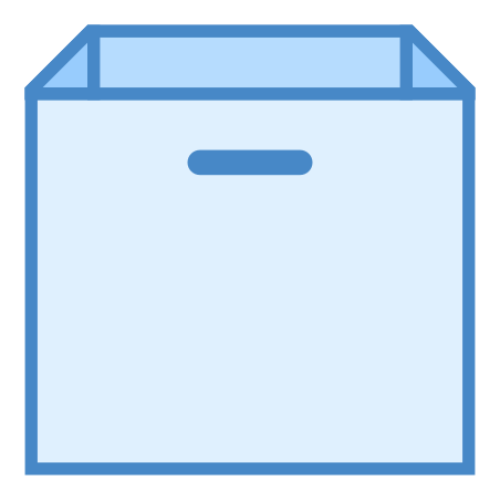 Leere Kiste Icons im Blue UI-Stil
