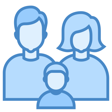 Family icon in Blue UI Style