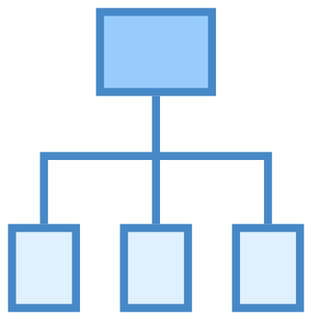 Flow Chart icon in Blue UI Style