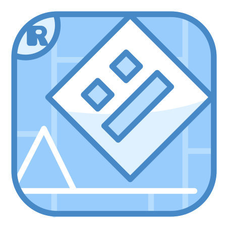 Geometry Dash icon in Blue UI Style