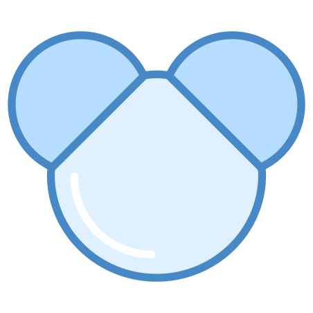 H2O Molecule icon in Blue UI Style