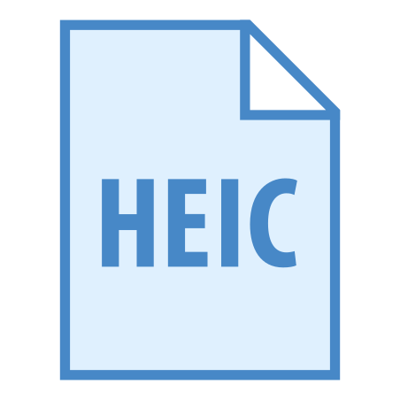 HEIC Filetype icon in Blue UI Style