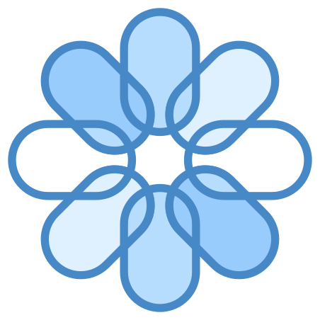iOS Photos icon in Blue UI Style