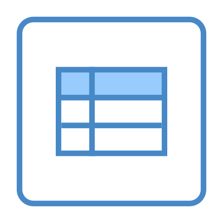 Spreadsheet icon in Blue UI Style