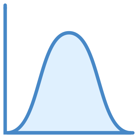 Normal Distribution Histogram icon in Blue UI Style