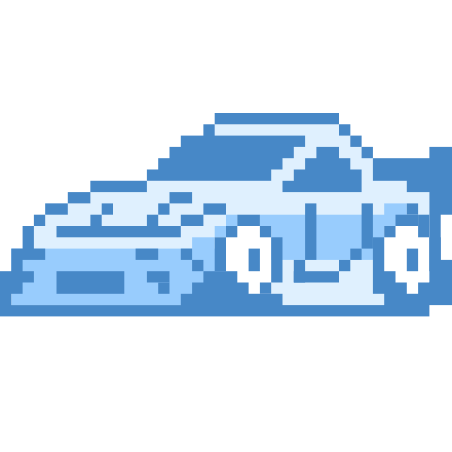 Pixel Car Racer icon in Blue UI Style