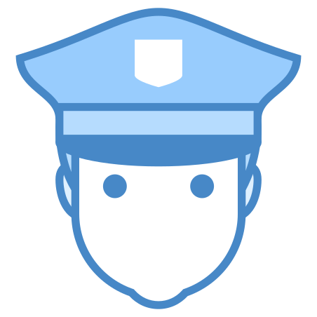 Police icon in Blue UI Style