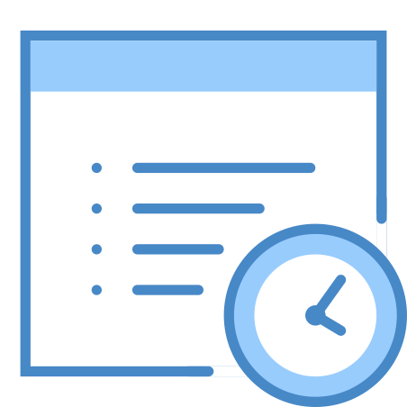 Timesheet icon in Blue UI Style