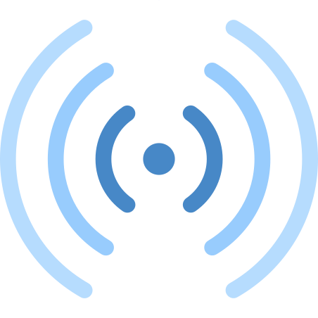 RFID Signal icon in Blue UI Style