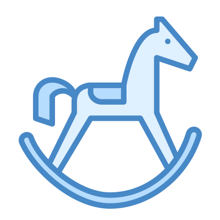 Rocking Horse icon in Blue UI Style